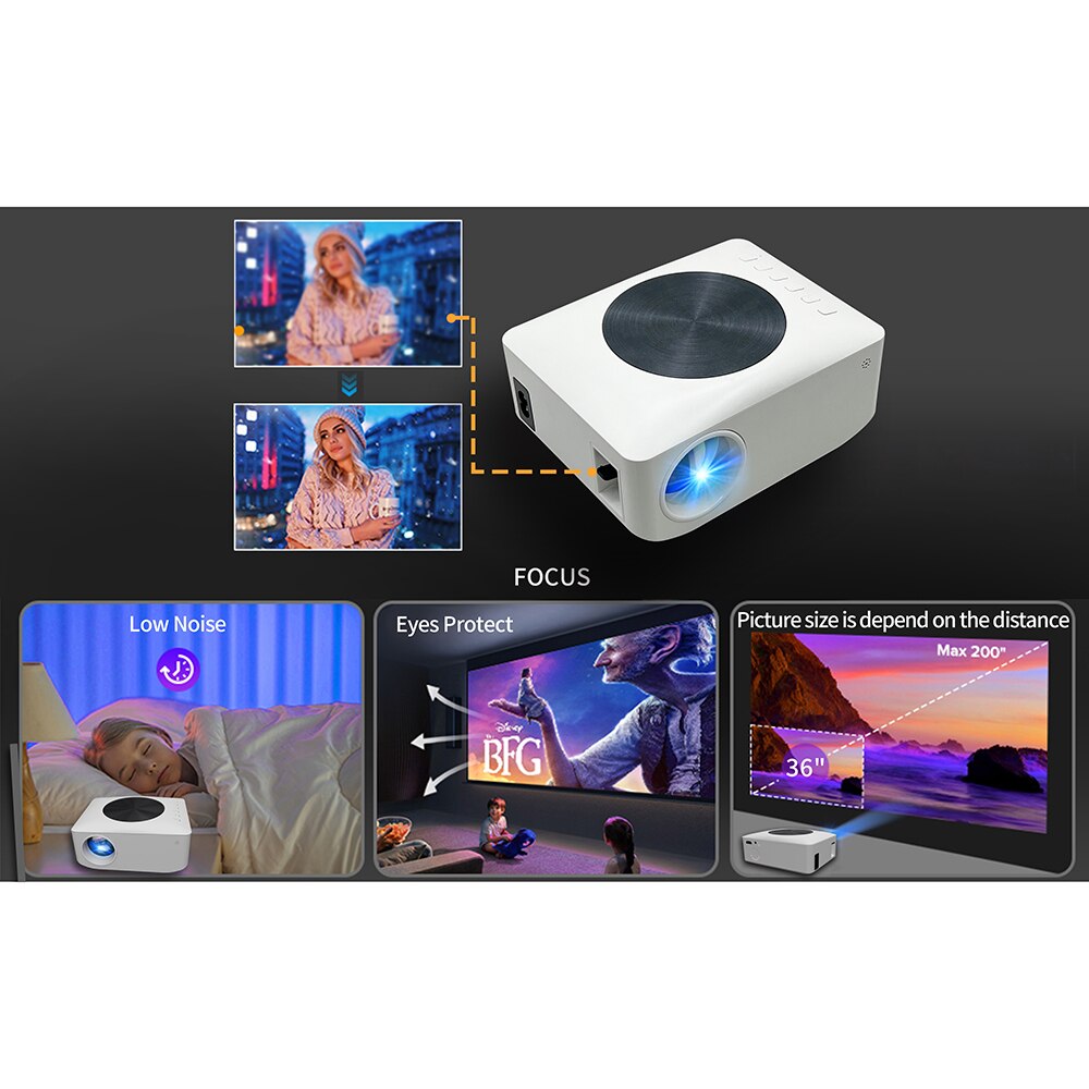 Shop Mini Y2 WiFi Projector [ 80 ANSI Lumens/ Screen Size Up to 36-200 ...